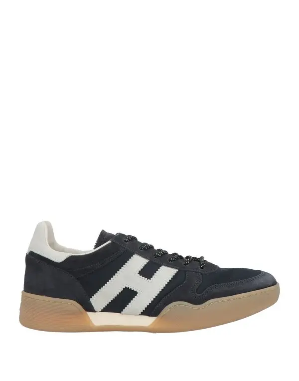 Hogan Suede And Textile Sneakers With Lace-up Closure - Navy