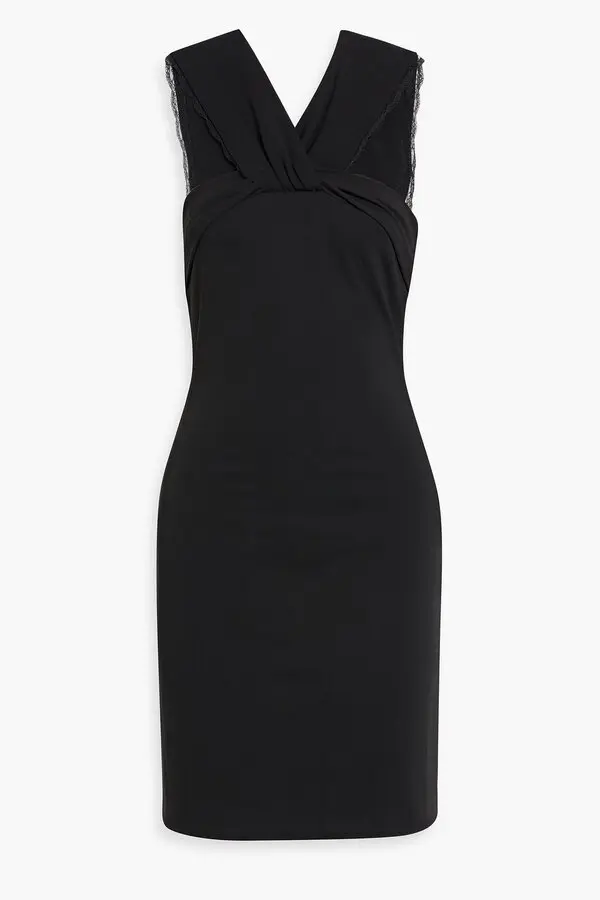 Roberto Cavalli Lace Trimmed Jersey Mini Dress