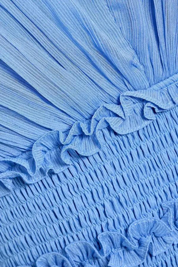PatBO Candy Ruffled Crepon Mini Dress