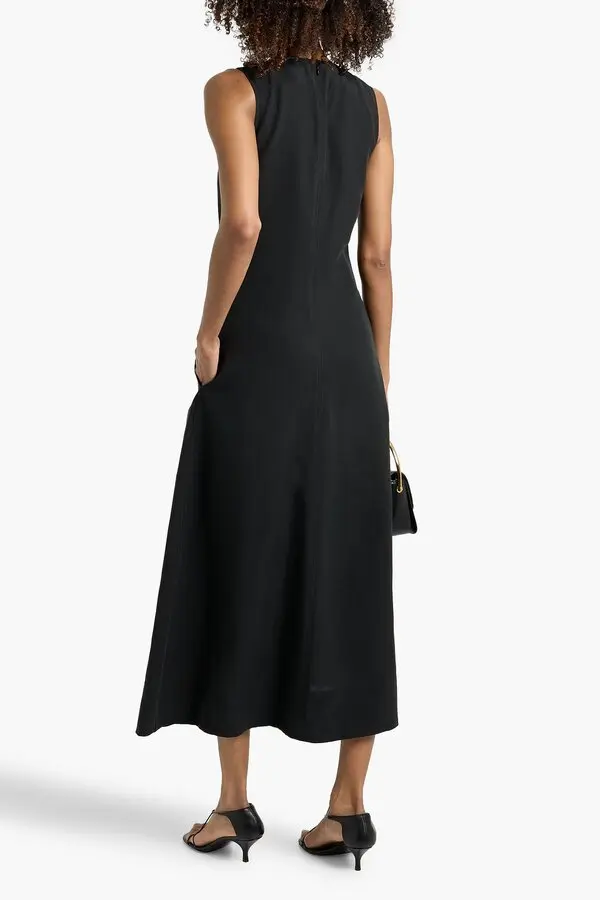 TOTEME Lyocell And Linen-blend Midi Dress