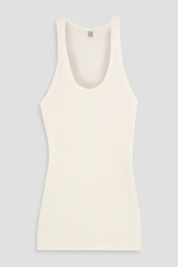 TOTEME Lyocell-blend Ribbed Tank - Off-white