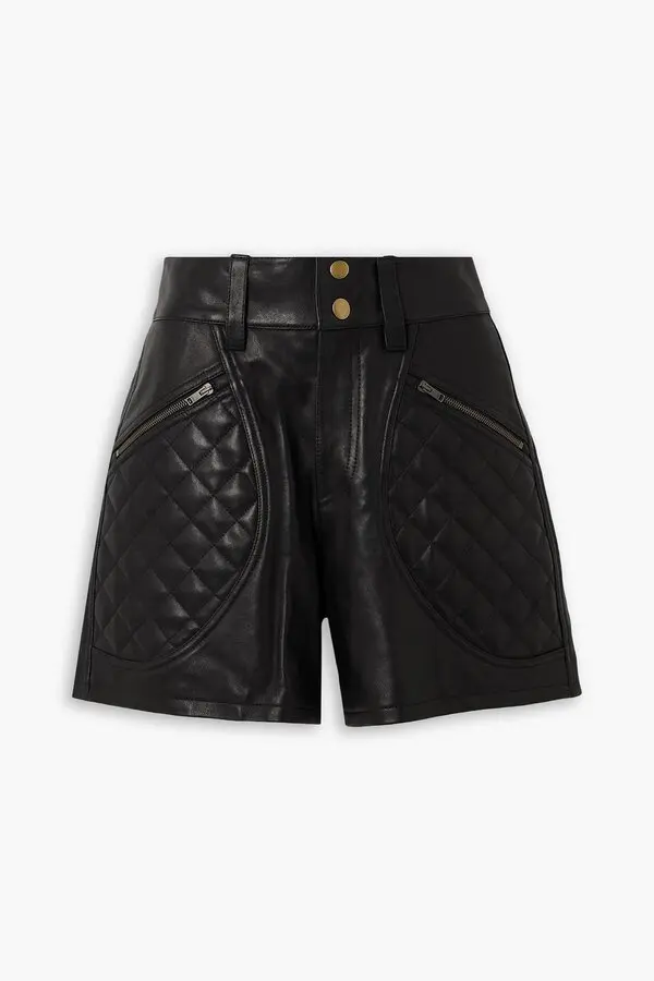Isabel Marant Étoile Quilted Leather High-rise Shorts