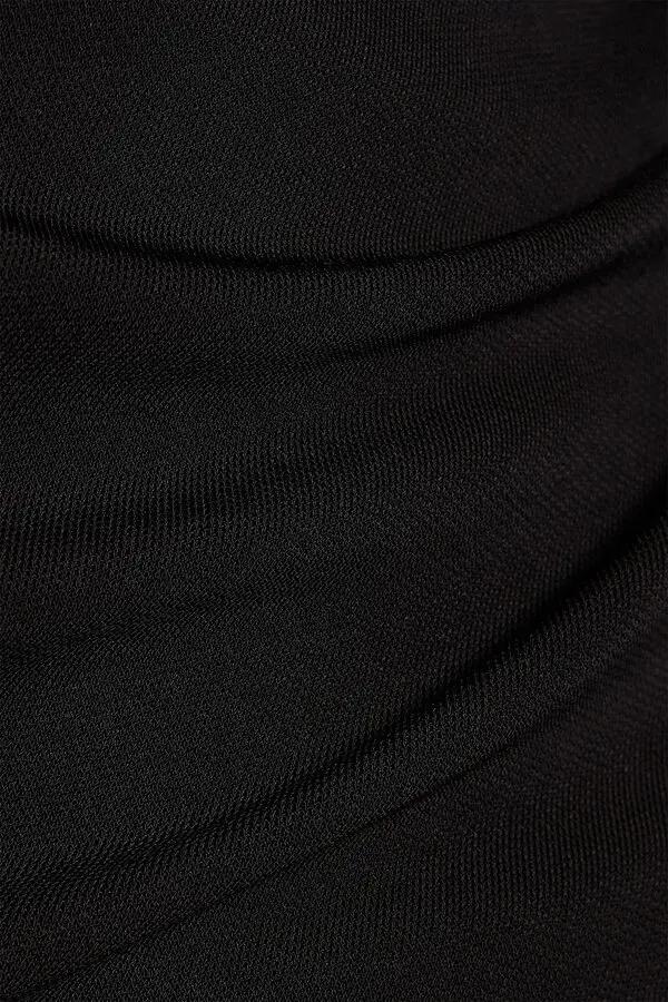 TOTEME Draped Stretch-jersey Top - Black