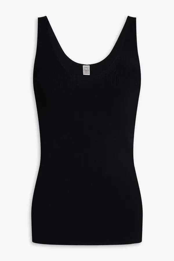 TOTEME Cotton Ribbed Tank - Black