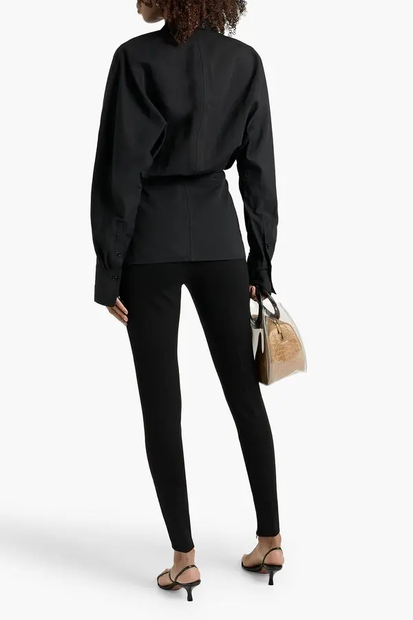 TOTEME Cotton And Linen-blend Wrap Blouse