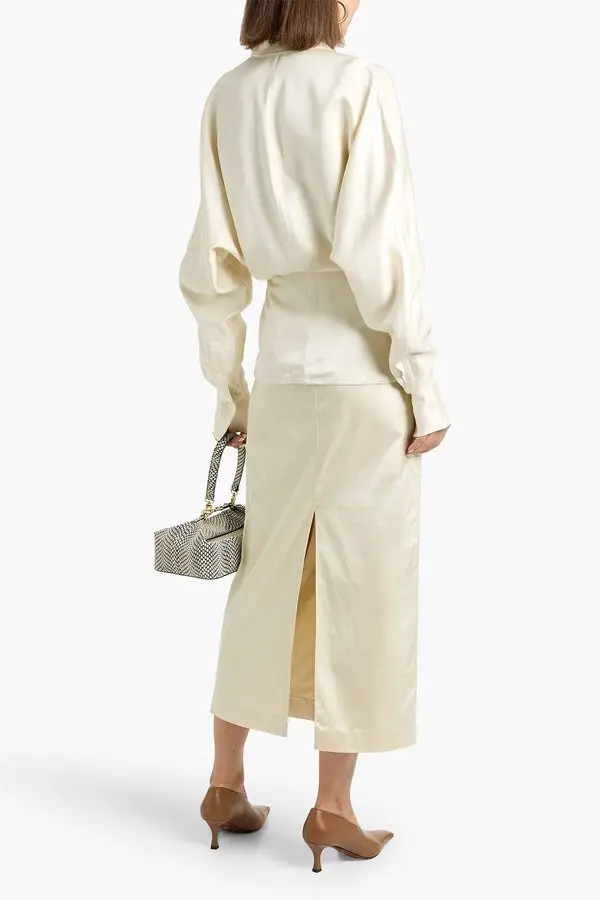 TOTEME Satin Wrap Blouse