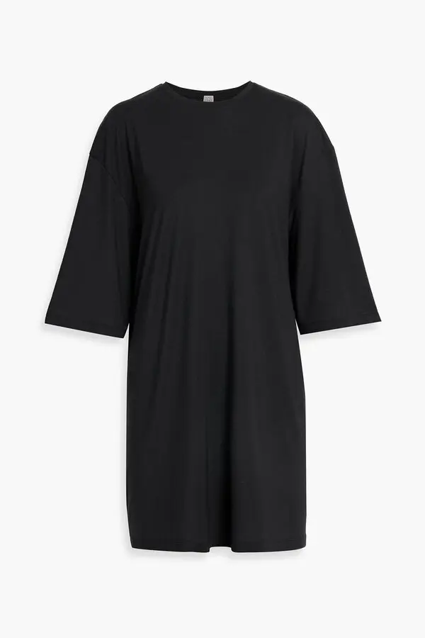 TOTEME Tencel™ Lyocell And Cotton-blend Jersey Mini Dress - Black