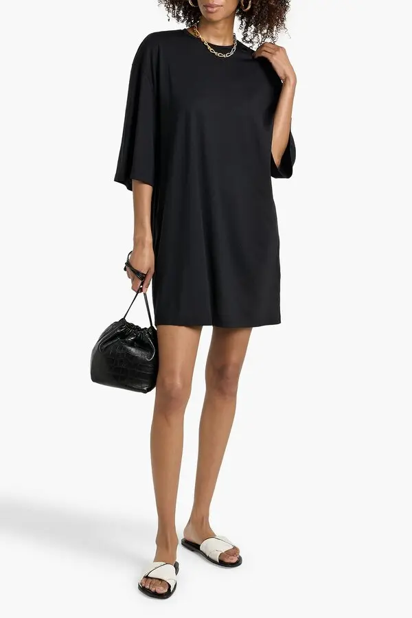 TOTEME Tencel™ Lyocell And Cotton-blend Jersey Mini Dress - Black