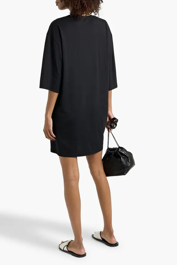 TOTEME Tencel™ Lyocell And Cotton-blend Jersey Mini Dress - Black