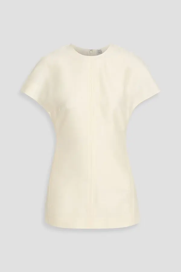 TOTEME Wool And Silk-blend Top - Ivory