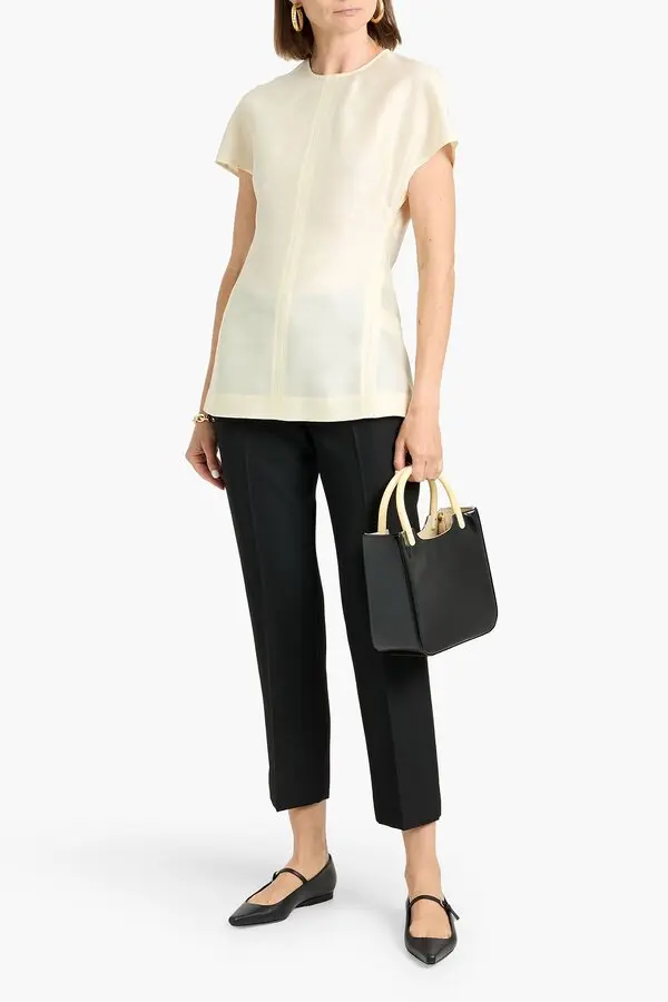 TOTEME Wool And Silk-blend Top - Ivory