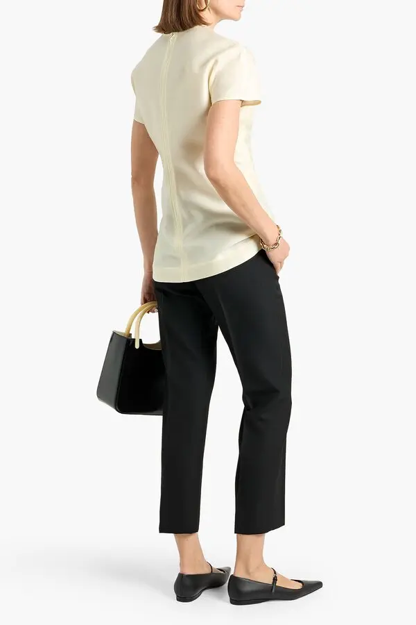 TOTEME Wool And Silk-blend Top - Ivory