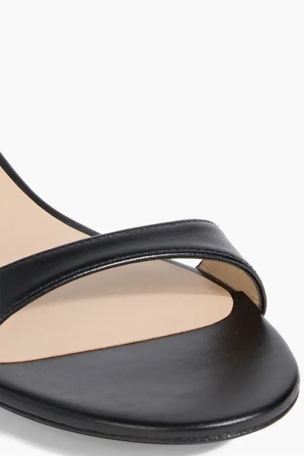 STUART WEITZMAN Leather Sandals With Ankle Strap - Black