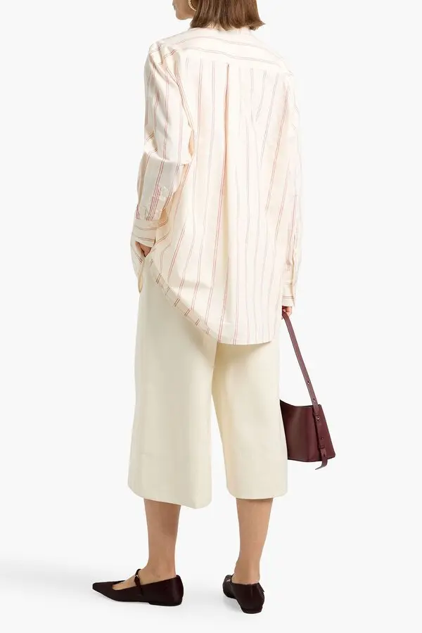 TOTEME Striped Cotton And Silk-blend Shirt