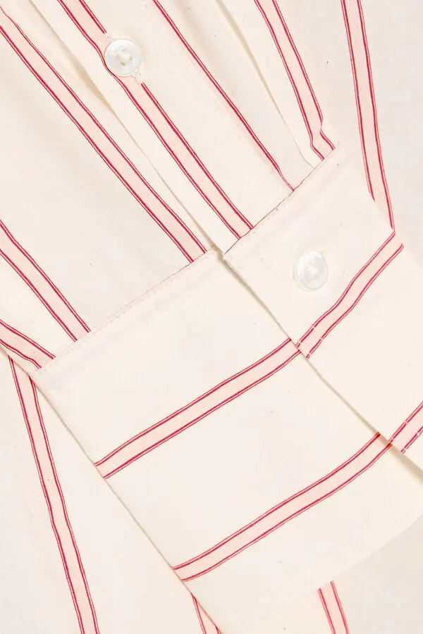 TOTEME Striped Cotton And Silk-blend Shirt
