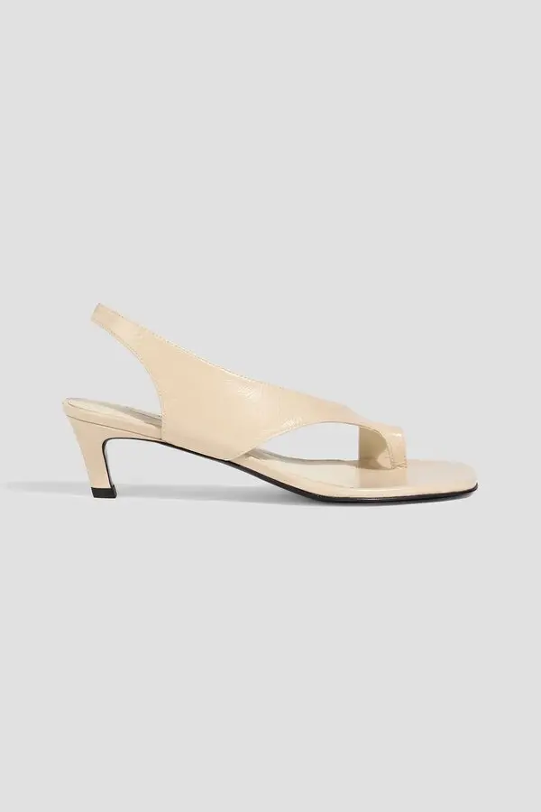 TOTEME Crinkled Leather Slingback Sandals