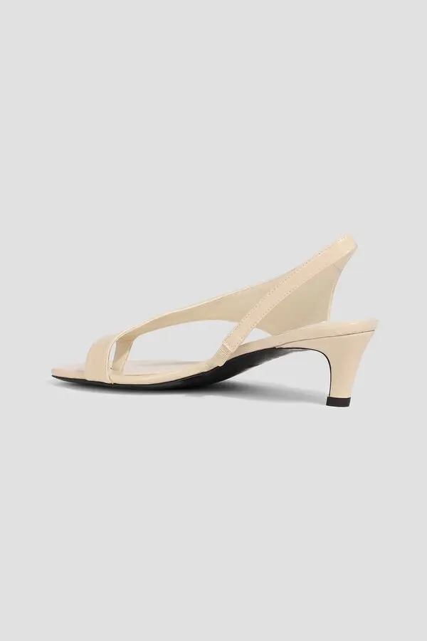 TOTEME Crinkled Leather Slingback Sandals
