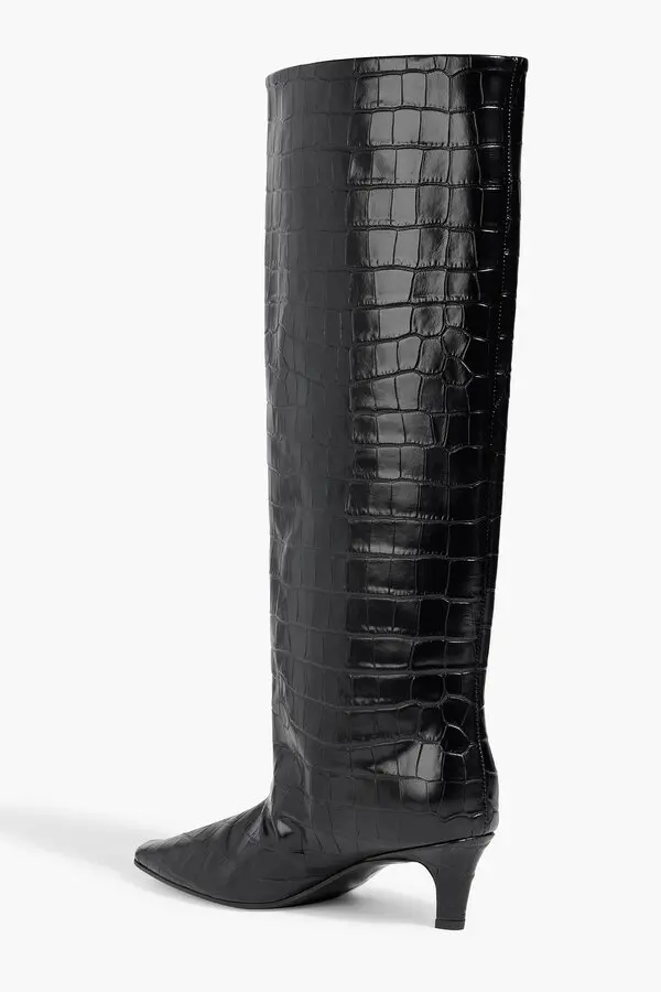 TOTEME Wide Shaft Knee-high Boots - Black
