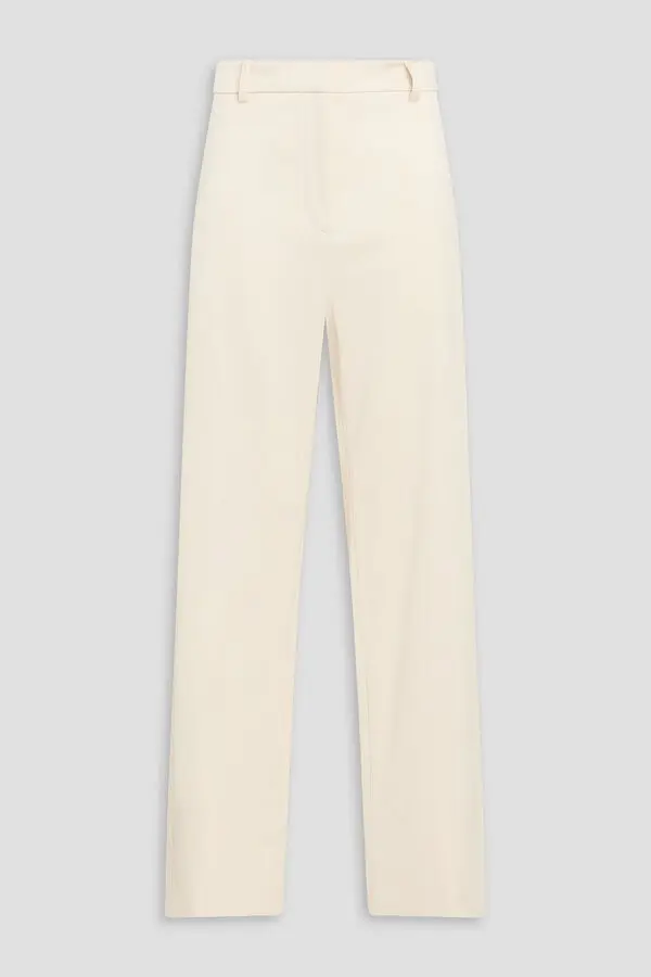 TOTEME Satin Straight-leg Pants - Ecru