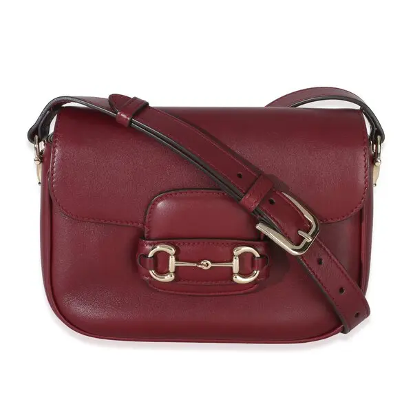 Gucci Soft Calfskin Horsebit 1955 Shoulder Bag - Red