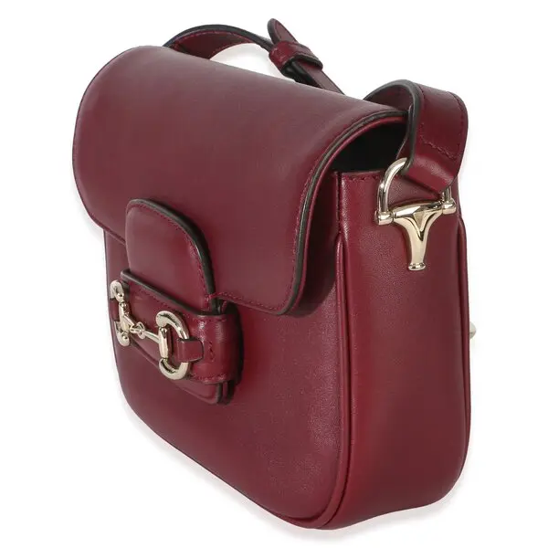 Gucci Soft Calfskin Horsebit 1955 Shoulder Bag - Red