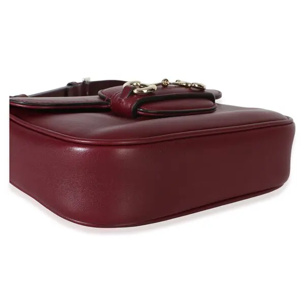 Gucci Soft Calfskin Horsebit 1955 Shoulder Bag - Red