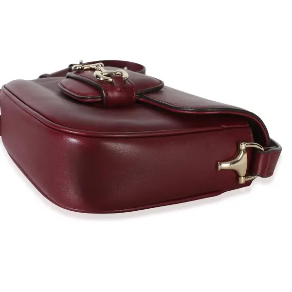 Gucci Soft Calfskin Horsebit 1955 Shoulder Bag - Red
