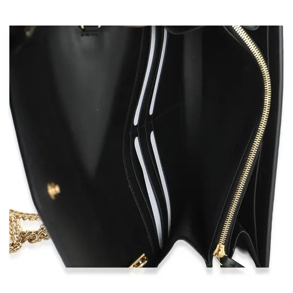 Gucci Calfskin Gg Debossed Chain Wallet