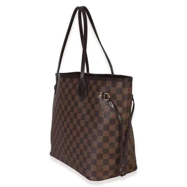 LOUIS VUITTON Damier Ebene Canvas Neverfull Mm Tote Bag - Brown