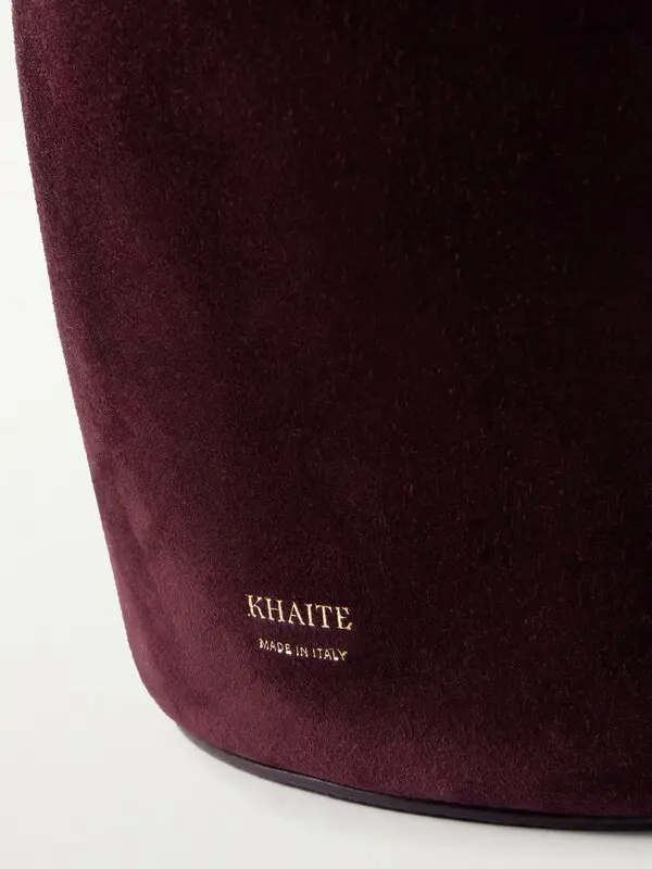 Khaite Lotus Calf Hair Mini Bag - Burgundy