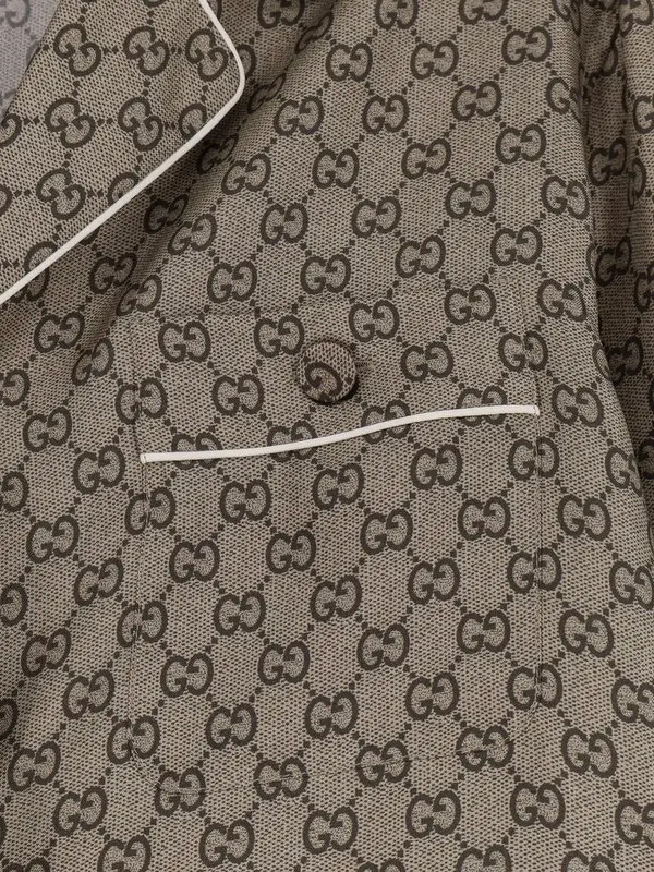 Gucci Silk Shirt With All-over Gg Print