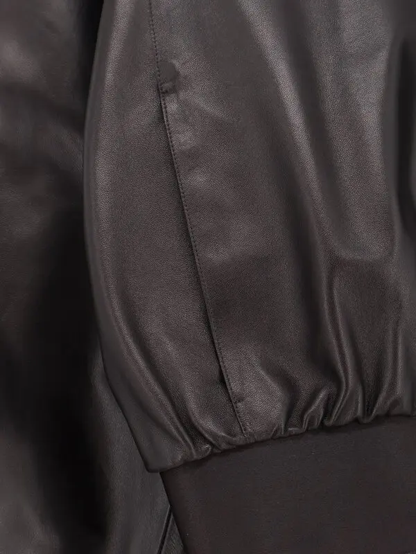 Gucci Soft Nappa Leather Bomber Jacket - Brown