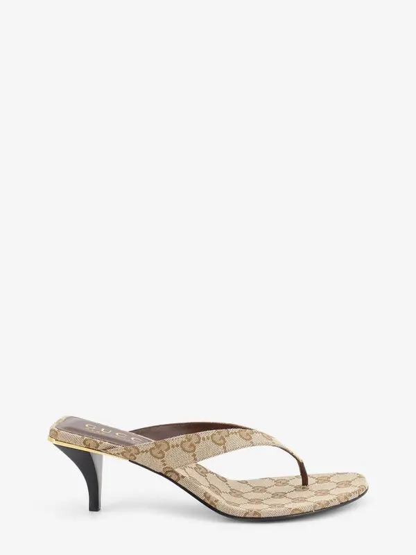 Gucci Vittoria Gg Fabric Flip Flops