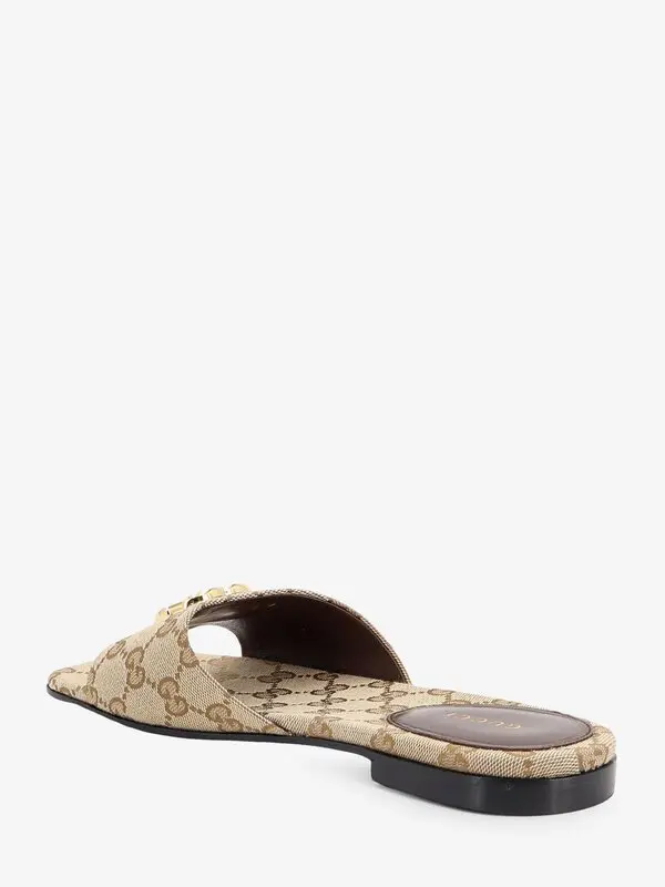 Gucci Gg Fabric Slide - Beige