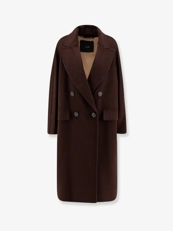 Max Mara Angus Cashmere And Alpaca Coat - Brown