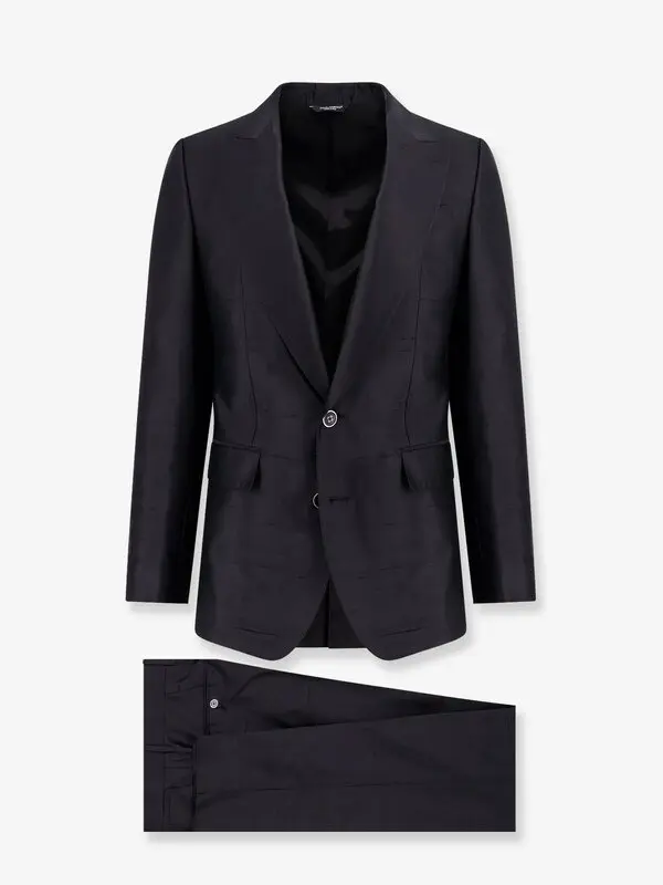 Dolce & Gabbana Sicilia Light Silk Shantung Suit - Black