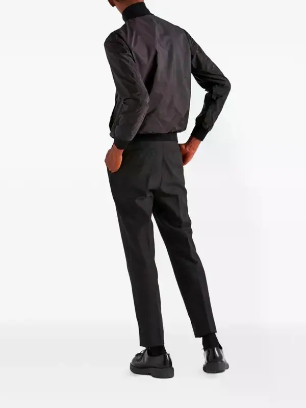 Prada Zip-up Ribbed Knit Jacket