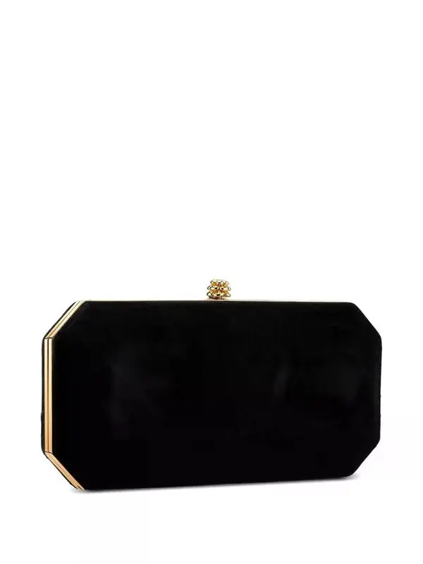 Tyler Ellis Perry Satin Clutch Bag - Black