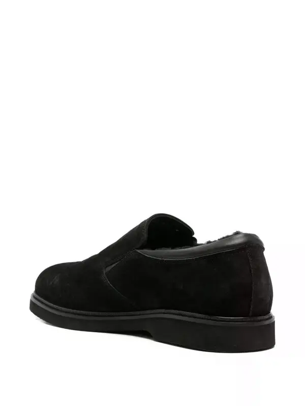 JOHN HARRISON Shearling-lined Suede Loafers