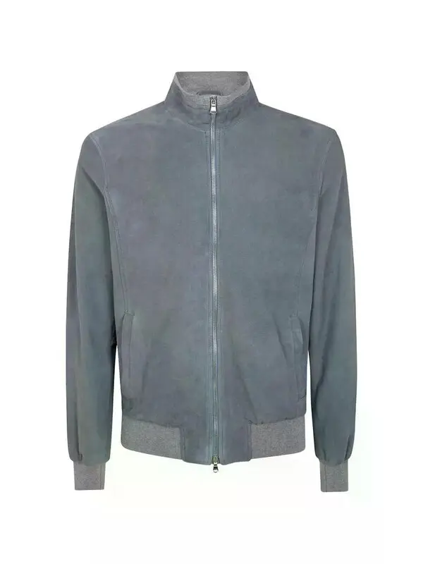 BARBA NAPOLI Suede Bomber Jacket