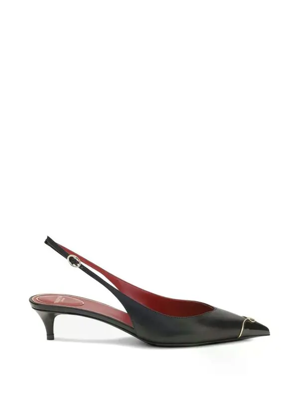 Valentino Garavani Vlogo Signature Slingback Pumps - Black