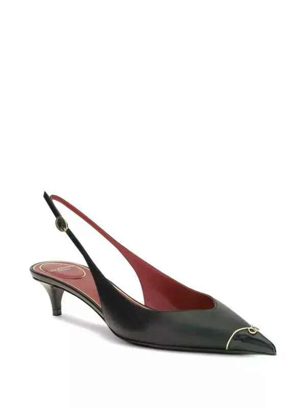 Valentino Garavani Vlogo Signature Slingback Pumps - Black