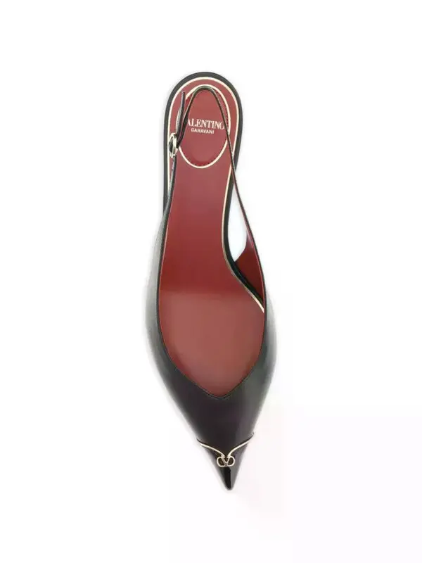Valentino Garavani Vlogo Signature Slingback Pumps - Black