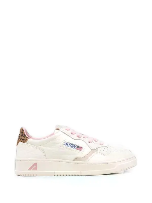AUTRY Medalist Low Leopard-print Panel Sneakers - Neutrals