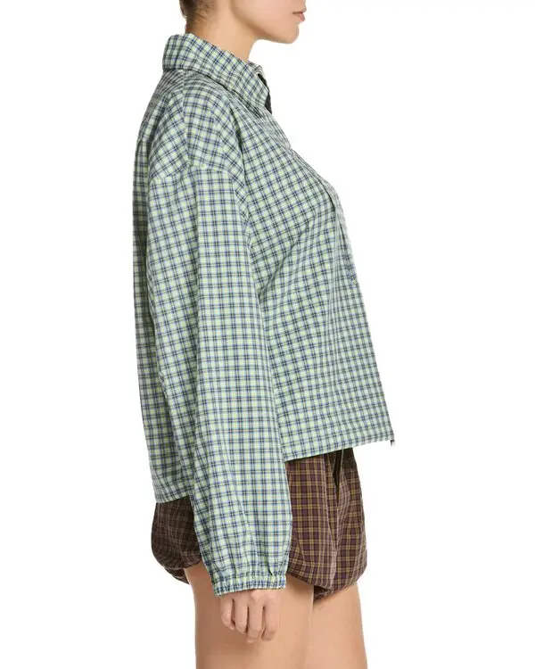 Marni Check High Collar Top - Acid
