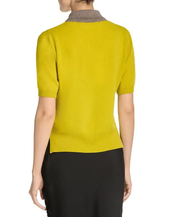 Marni Short Sleeve Cashmere Polo Sweater