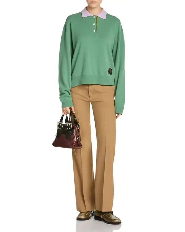 Marni Cashmere Long Sleeve Polo Sweater