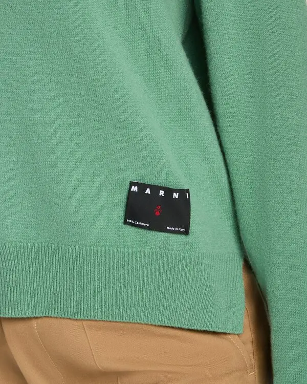 Marni Cashmere Long Sleeve Polo Sweater