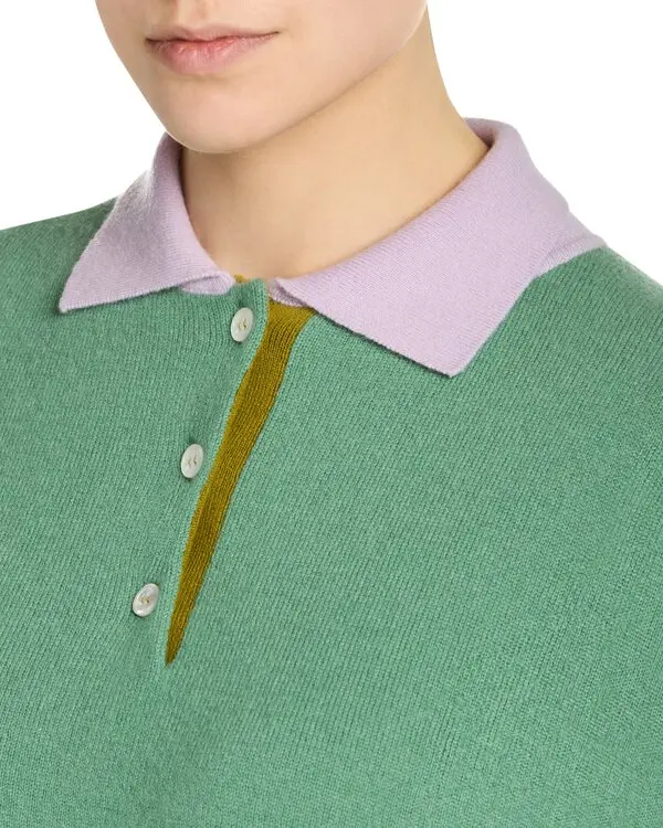 Marni Cashmere Long Sleeve Polo Sweater