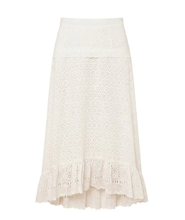 Ulla Johnson Violetta Cotton Skirt - Pristine